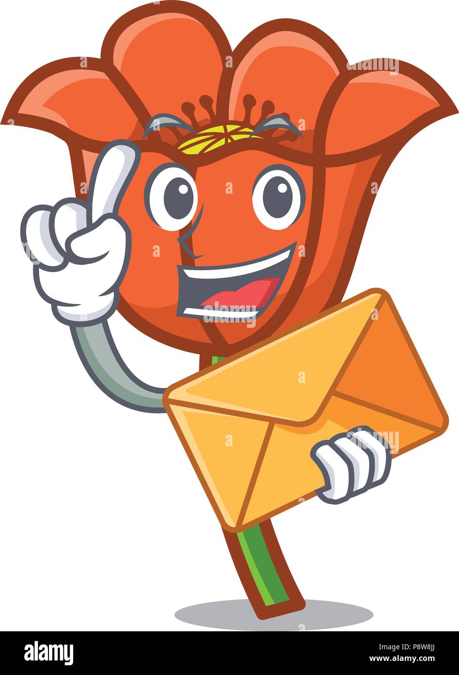 Red postman flower Stock Vector Images - Alamy