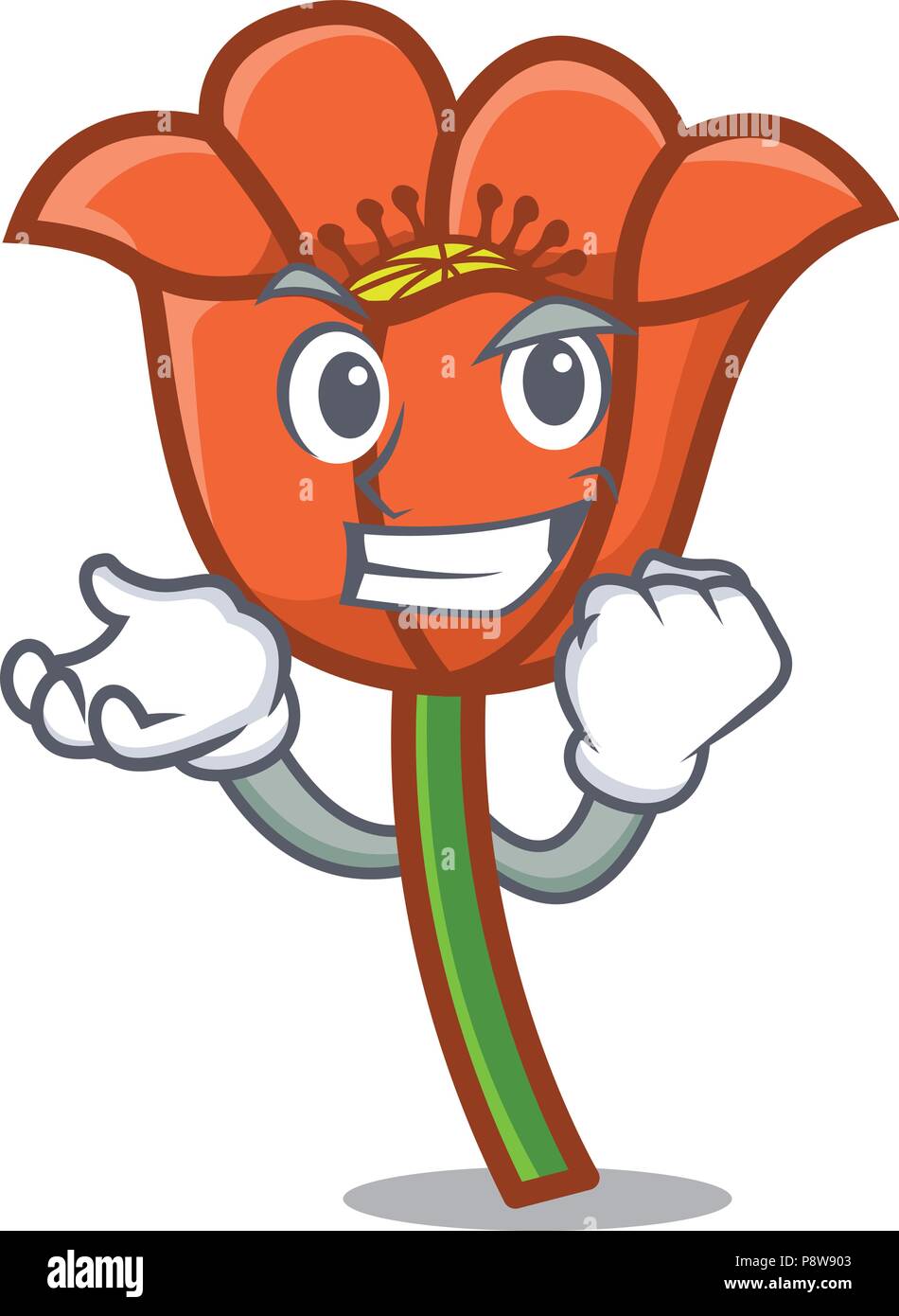 Successful poppy flower character cartoon Stock Vector Image & Art - Alamy