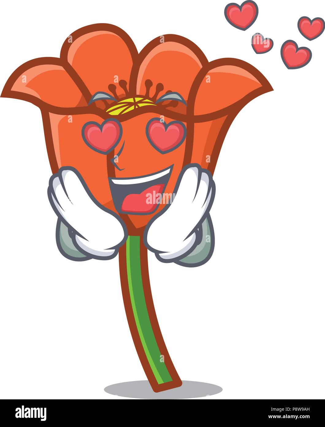 In love poppy flower mascot cartoon Stock Vector Image & Art - Alamy