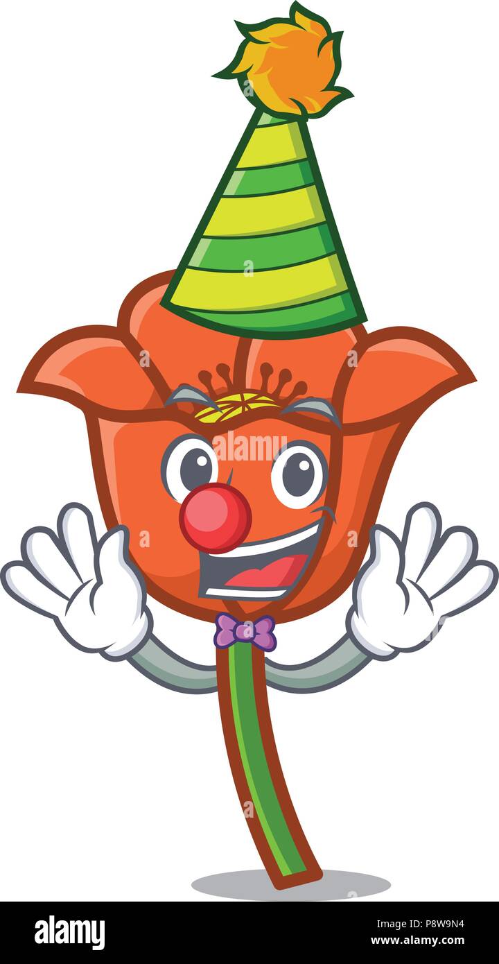 Clown poppy flower mascot cartoon Stock Vector Image & Art - Alamy