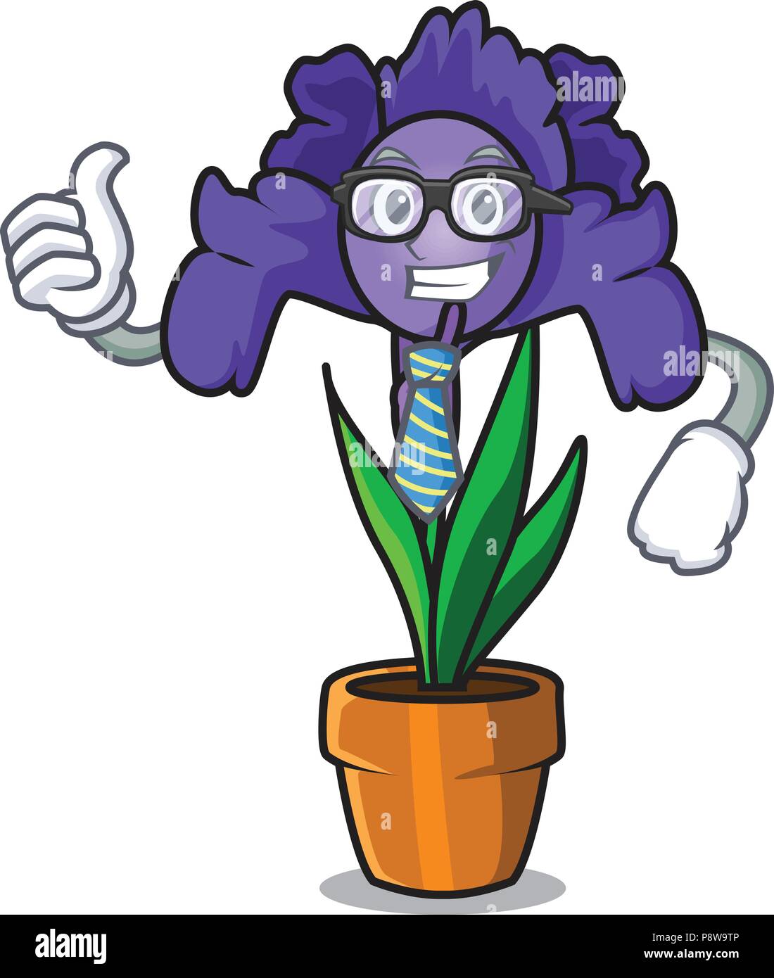 Blooming white iris flower Stock Vector Images - Alamy