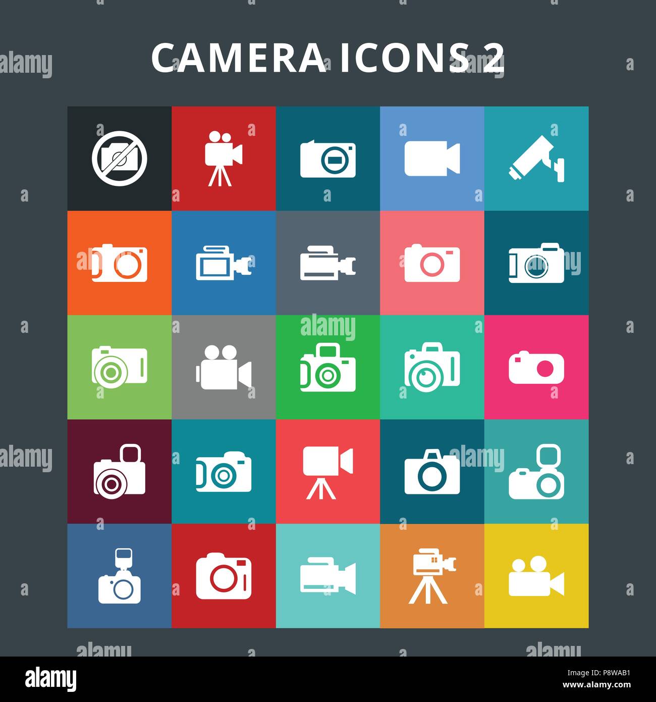 Camera Icons. For web design and application interface, also useful for ...
