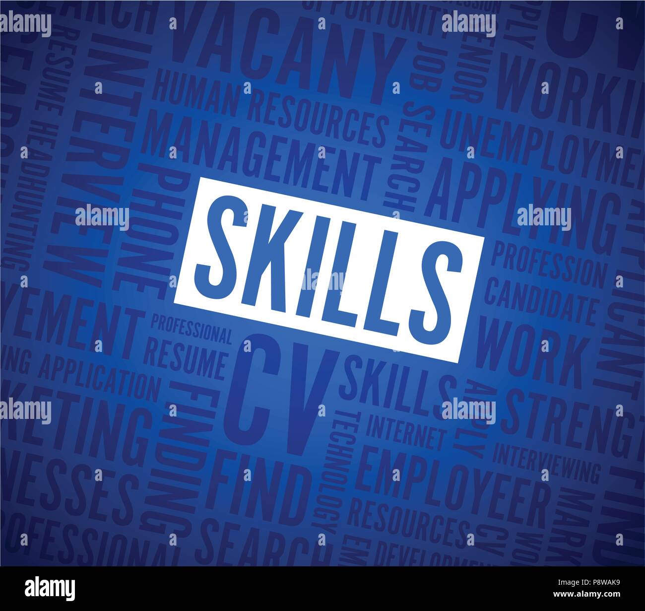 blue skills background text Stock Vector Image & Art - Alamy