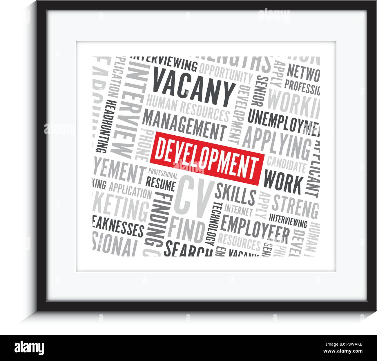 development word background picture frame Stock Vector Image & Art - Alamy