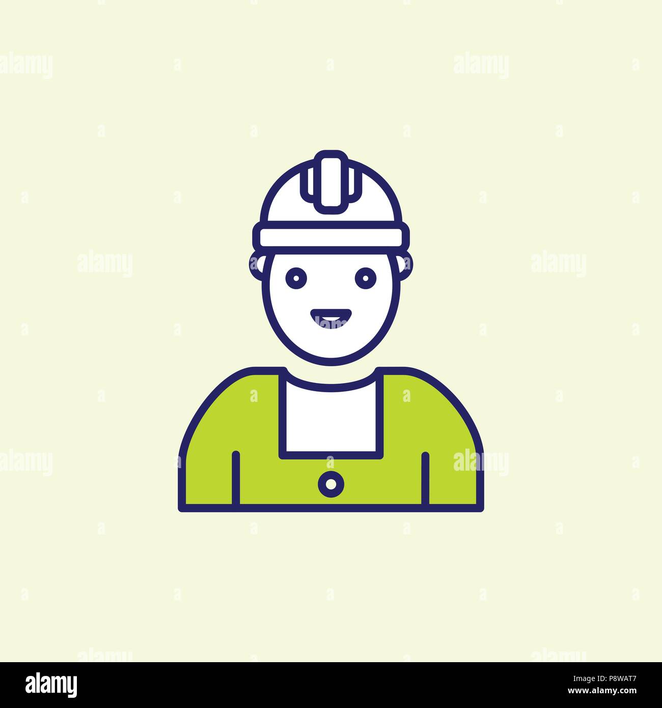 Labour day icon with light background with green theme icon. For web ...