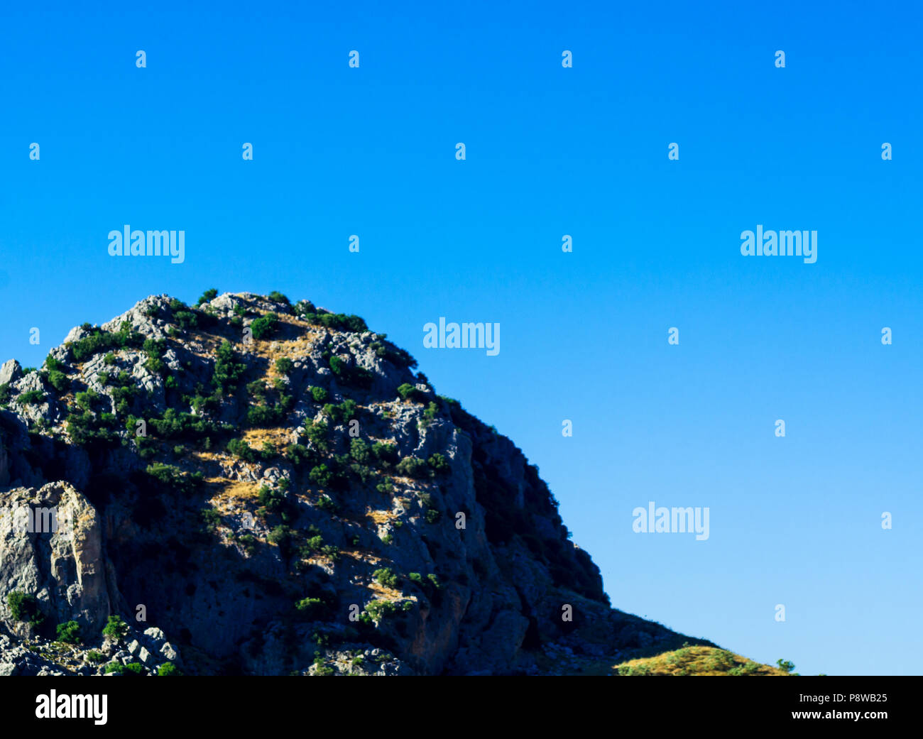 mountain peaks in the Andalusian region, typical mountain landscape ...