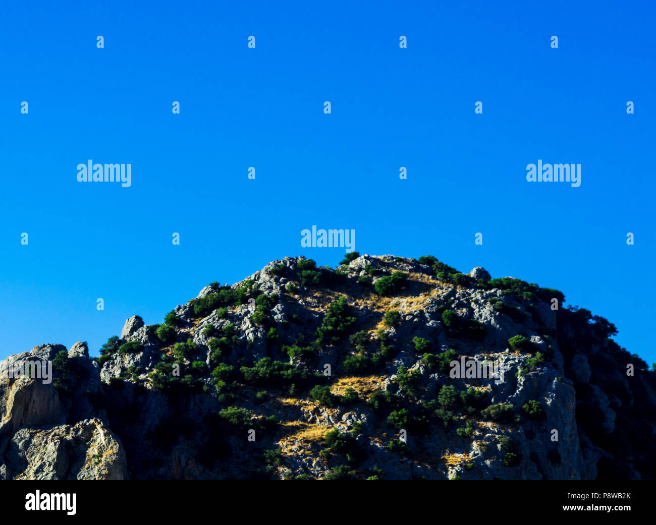 mountain peaks in the Andalusian region, typical mountain landscape ...
