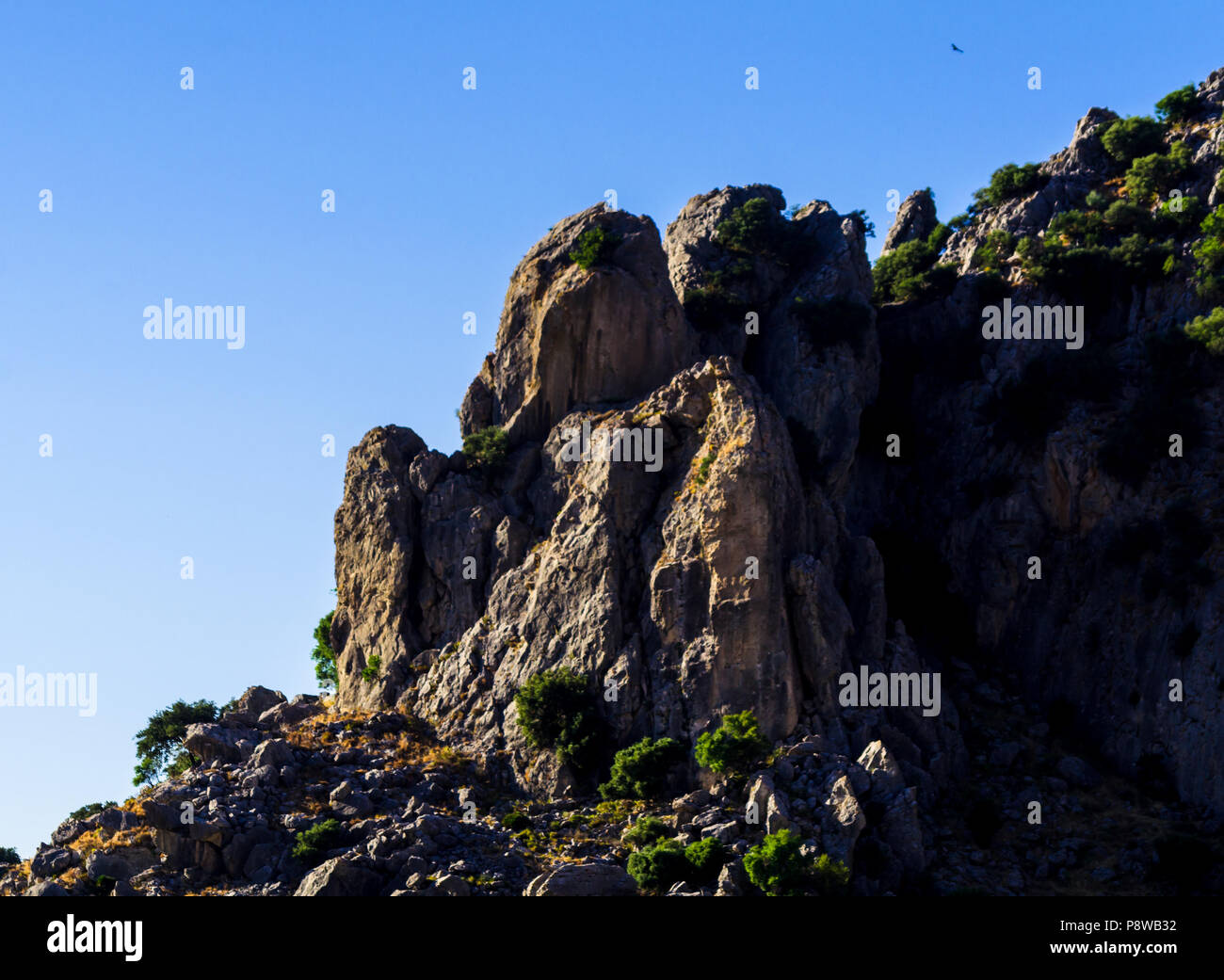 mountain peaks in the Andalusian region, typical mountain landscape ...