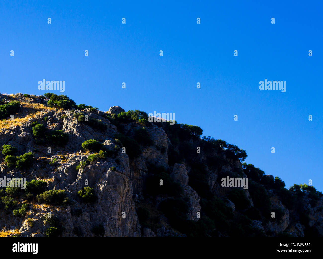 mountain peaks in the Andalusian region, typical mountain landscape ...