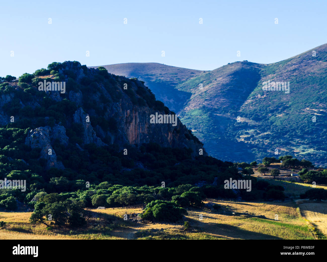mountain peaks in the Andalusian region, typical mountain landscape ...