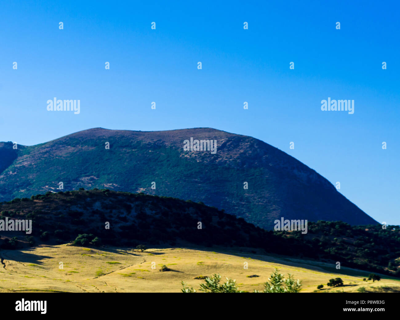 mountain peaks in the Andalusian region, typical mountain landscape ...
