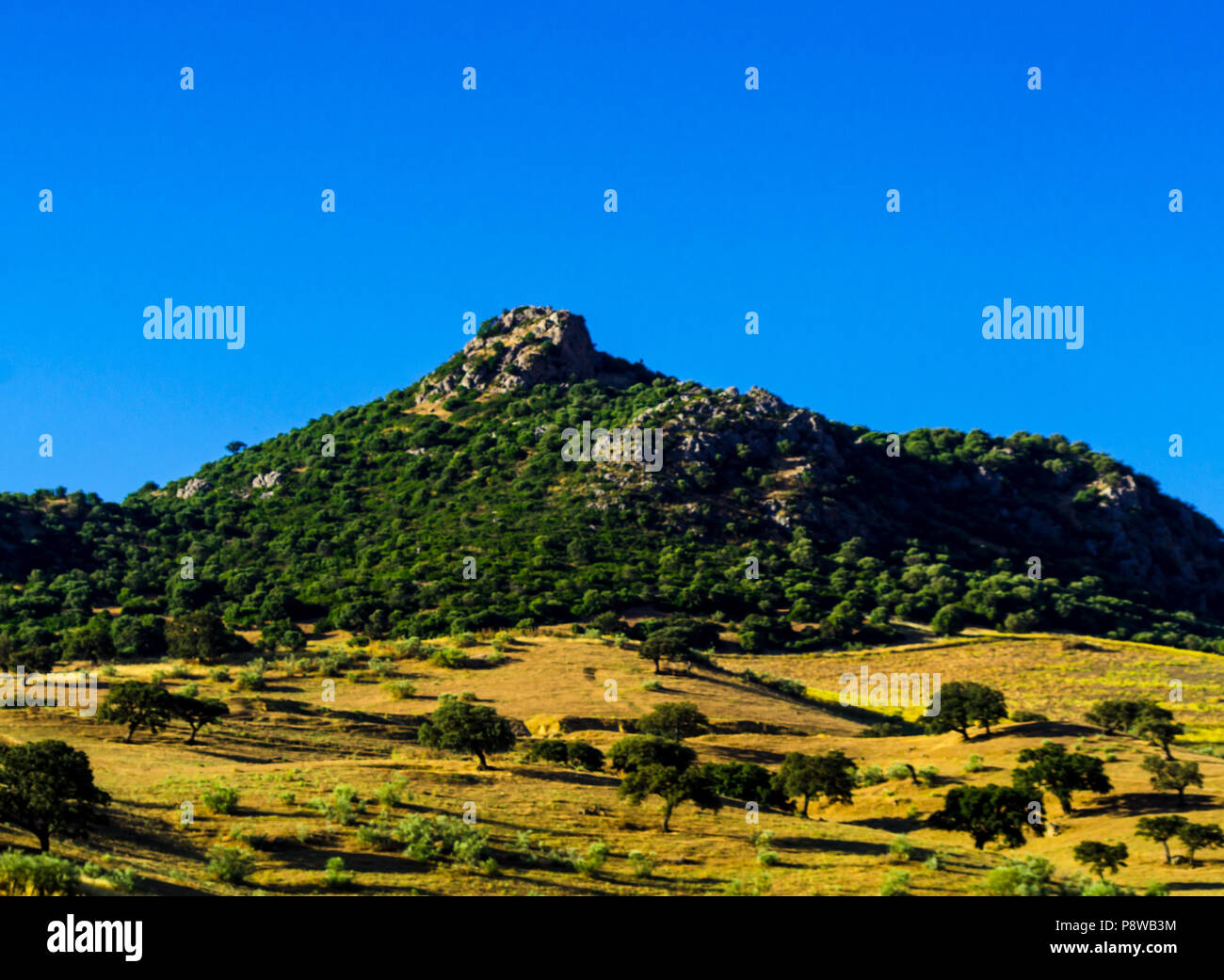 mountain peaks in the Andalusian region, typical mountain landscape ...
