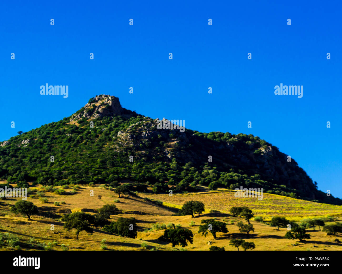 mountain peaks in the Andalusian region, typical mountain landscape ...