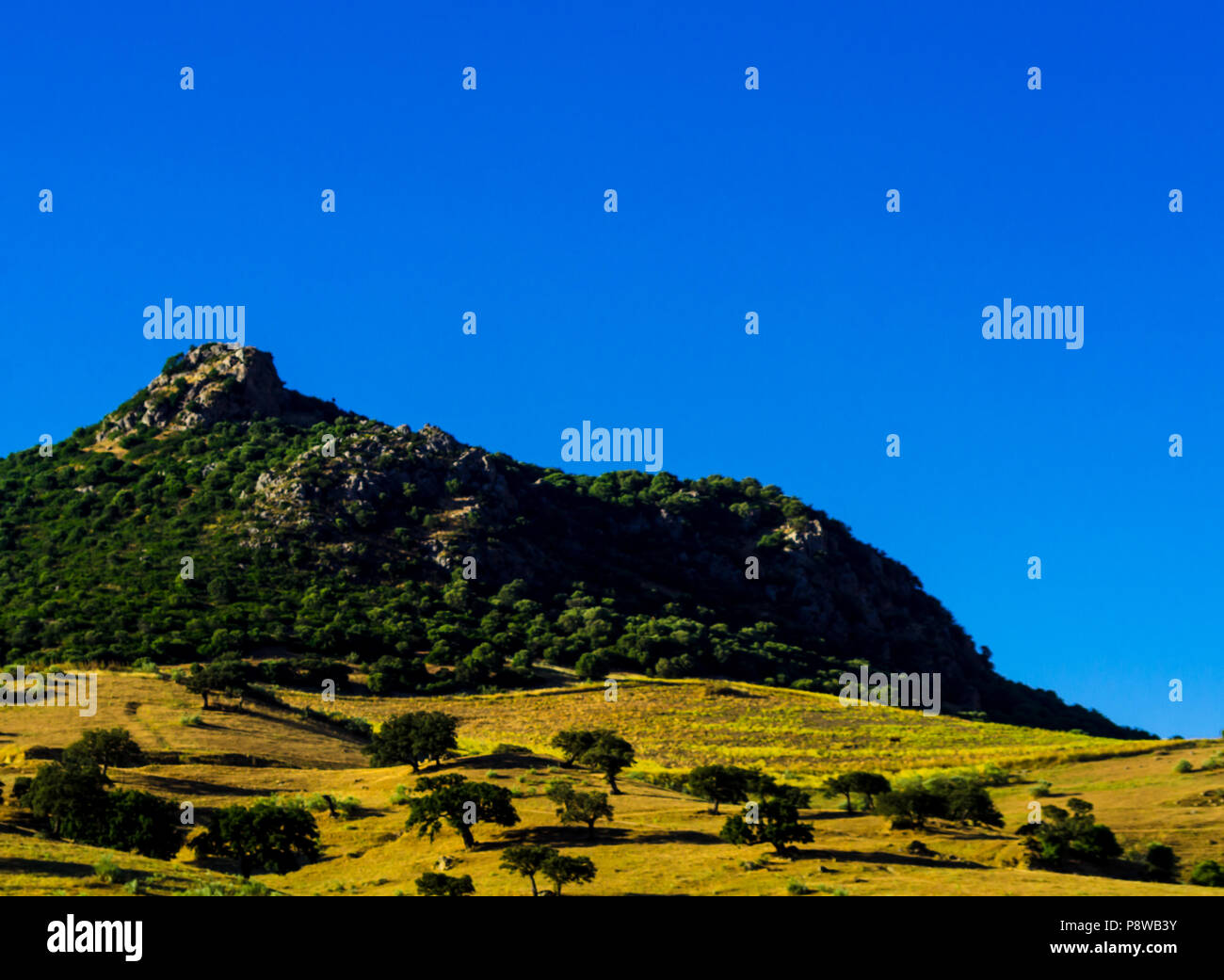 mountain peaks in the Andalusian region, typical mountain landscape ...