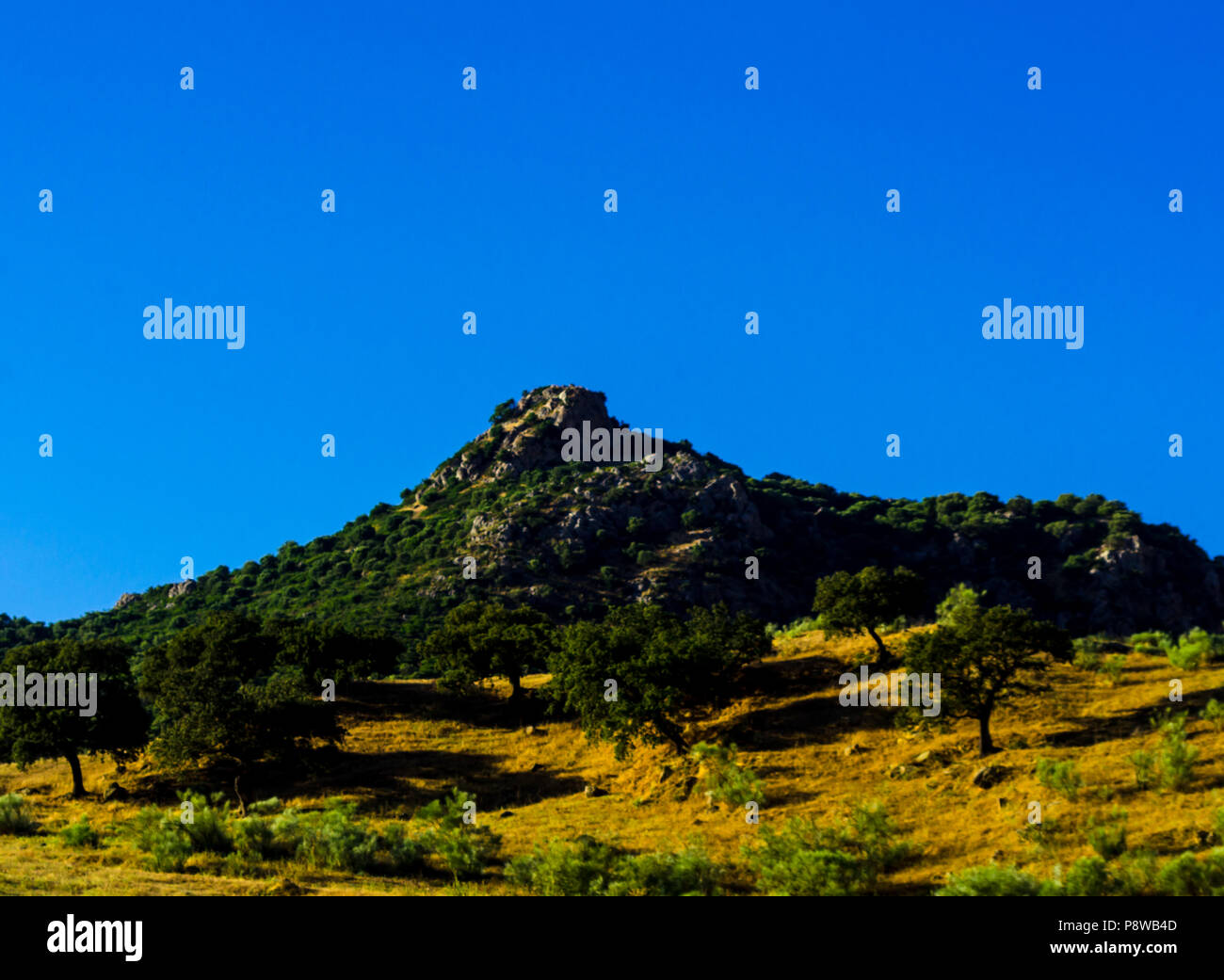 mountain peaks in the Andalusian region, typical mountain landscape ...