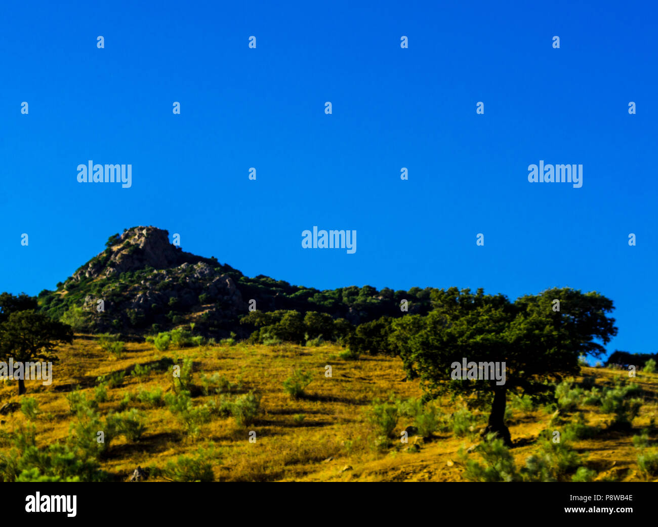 mountain peaks in the Andalusian region, typical mountain landscape ...