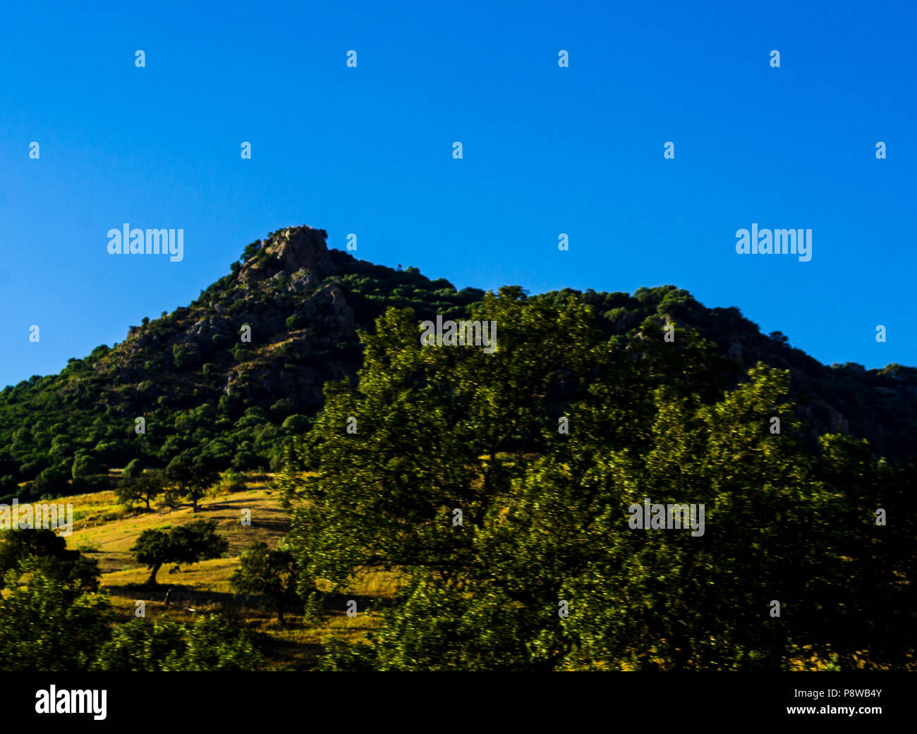 mountain peaks in the Andalusian region, typical mountain landscape ...