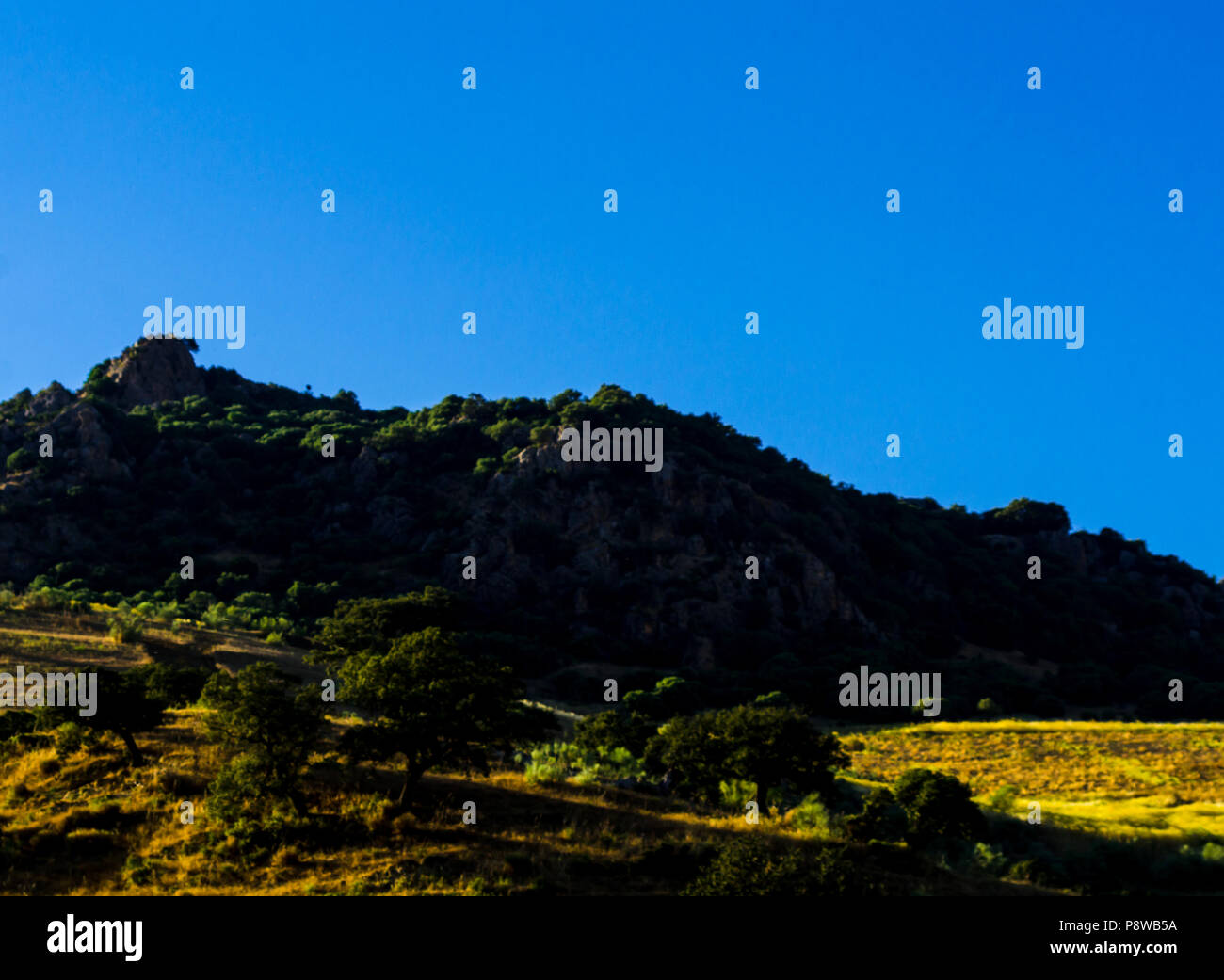 mountain peaks in the Andalusian region, typical mountain landscape ...