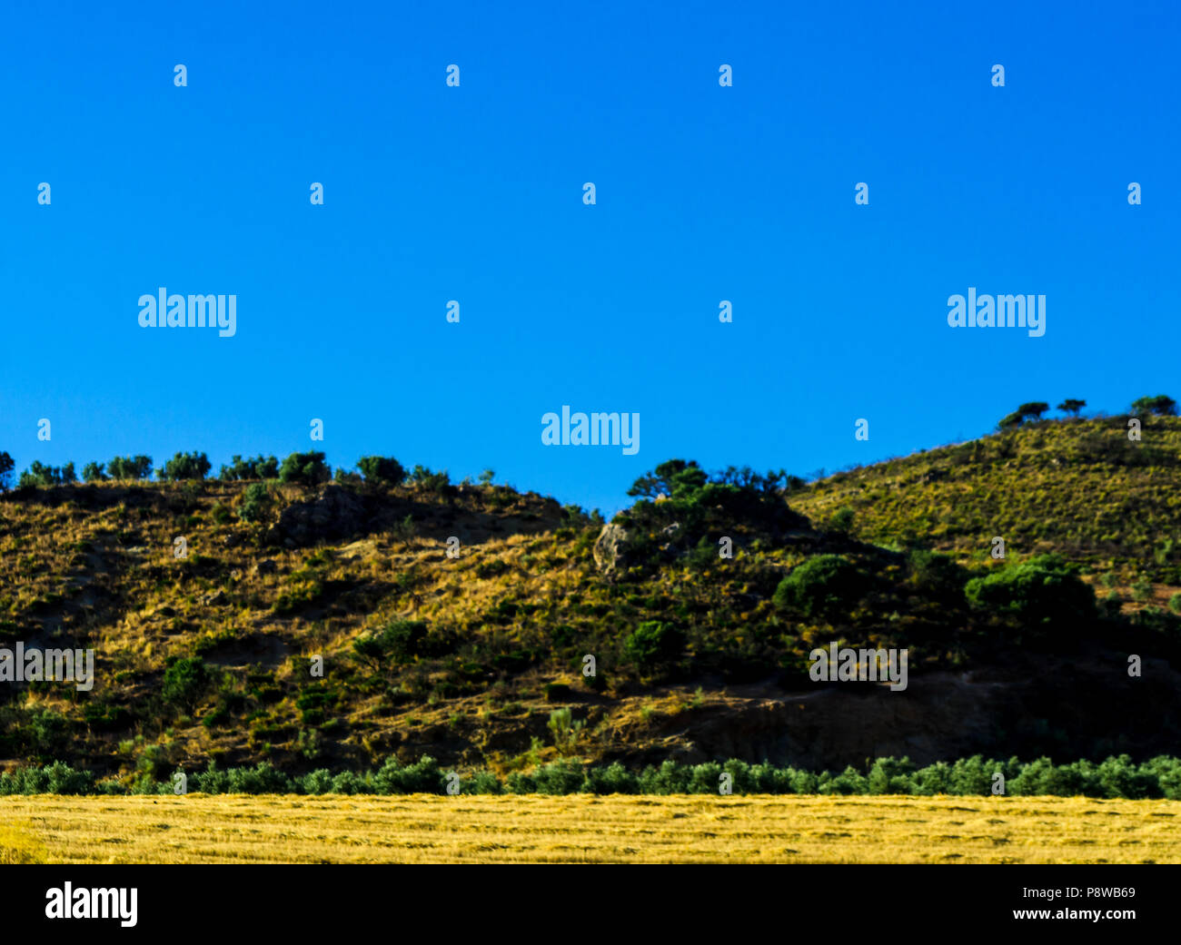 mountain peaks in the Andalusian region, typical mountain landscape ...