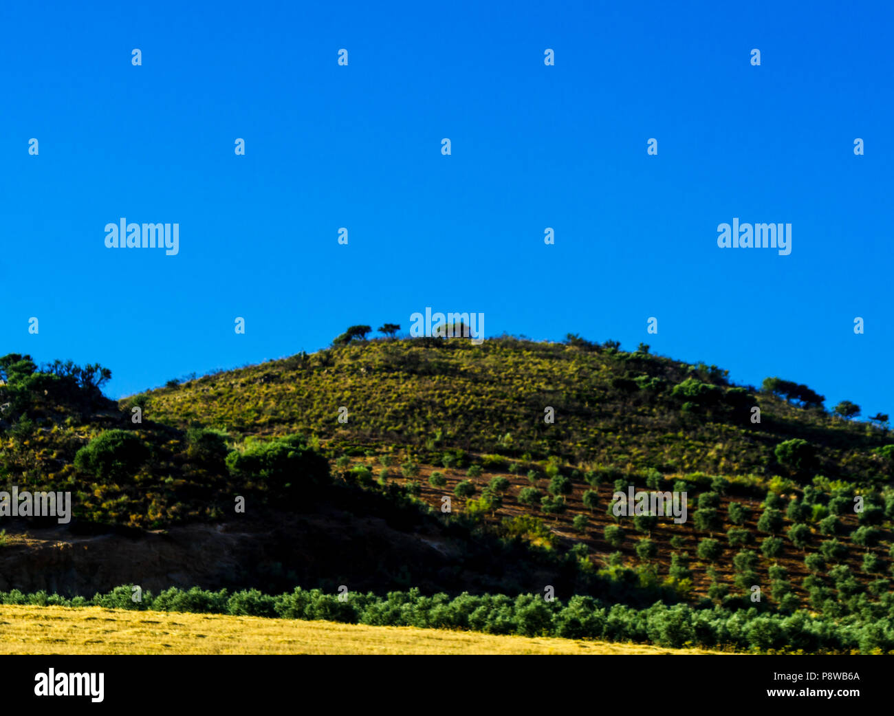 mountain peaks in the Andalusian region, typical mountain landscape ...
