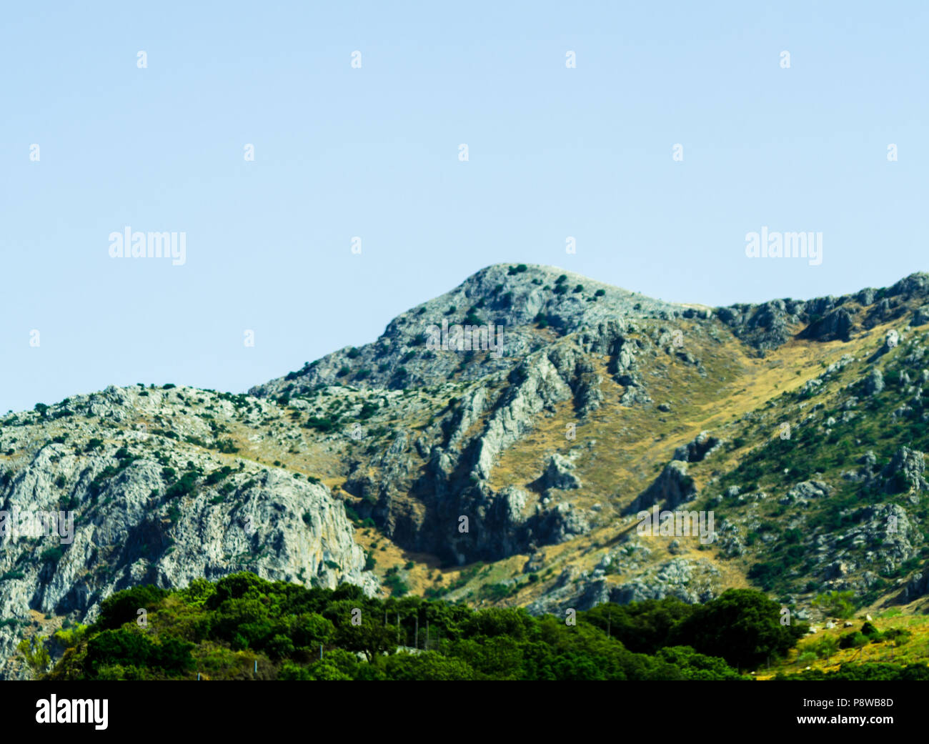 mountain peaks in the Andalusian region, typical mountain landscape ...