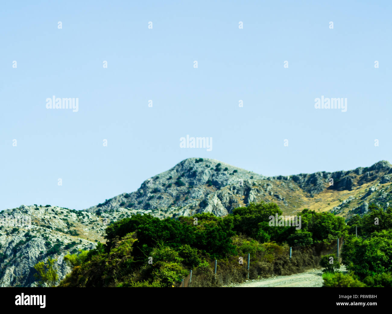 mountain peaks in the Andalusian region, typical mountain landscape ...