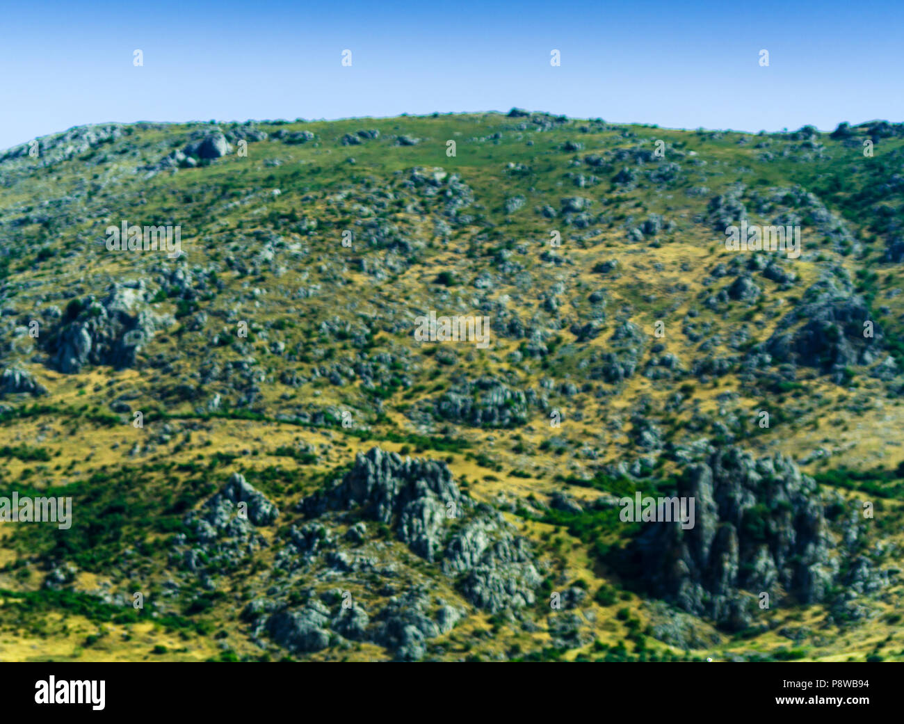 mountain peaks in the Andalusian region, typical mountain landscape ...