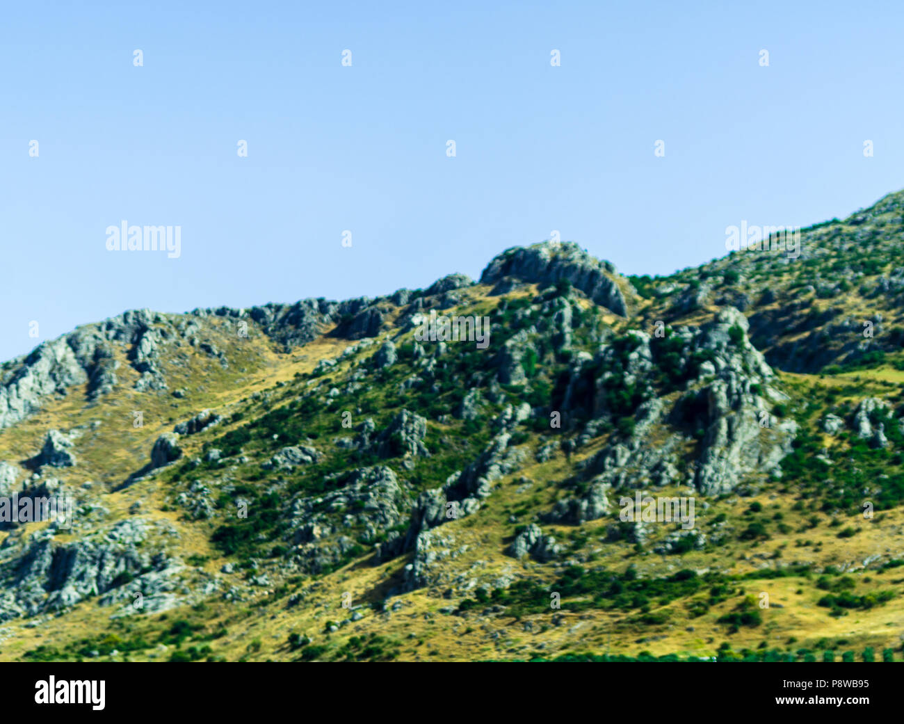 mountain peaks in the Andalusian region, typical mountain landscape ...