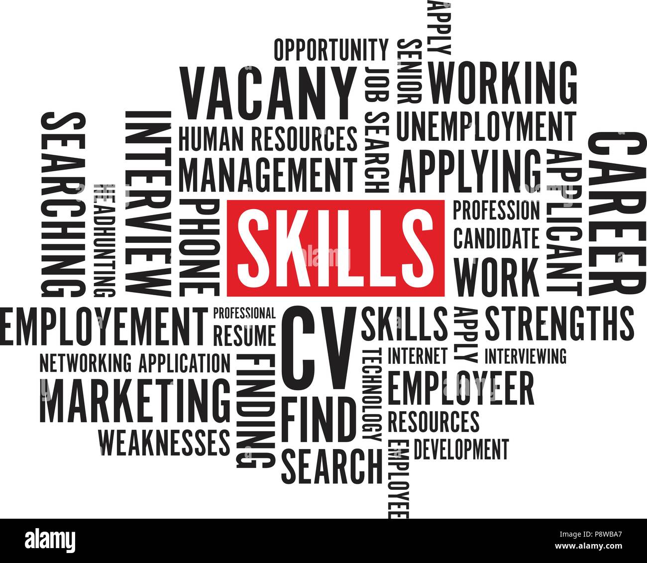 black skills text background Stock Vector Image & Art - Alamy