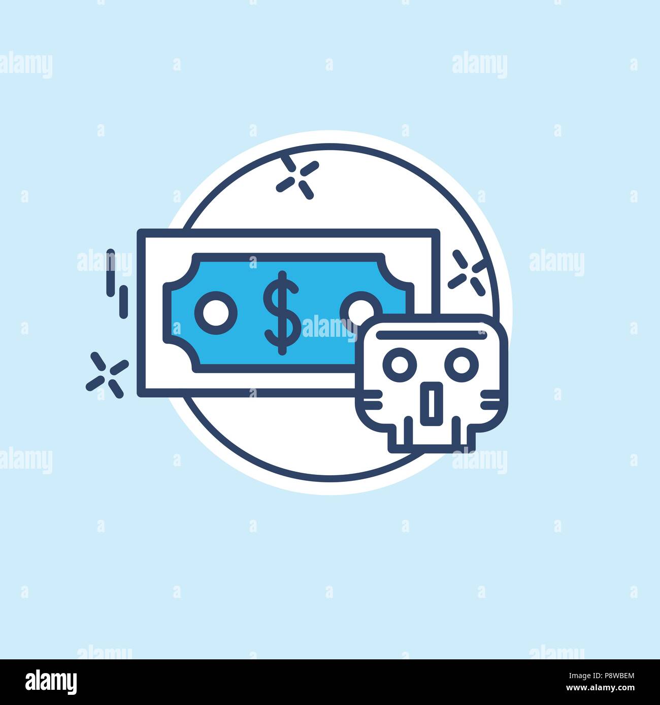 Cyber security icon with light blue background vector. For web design ...