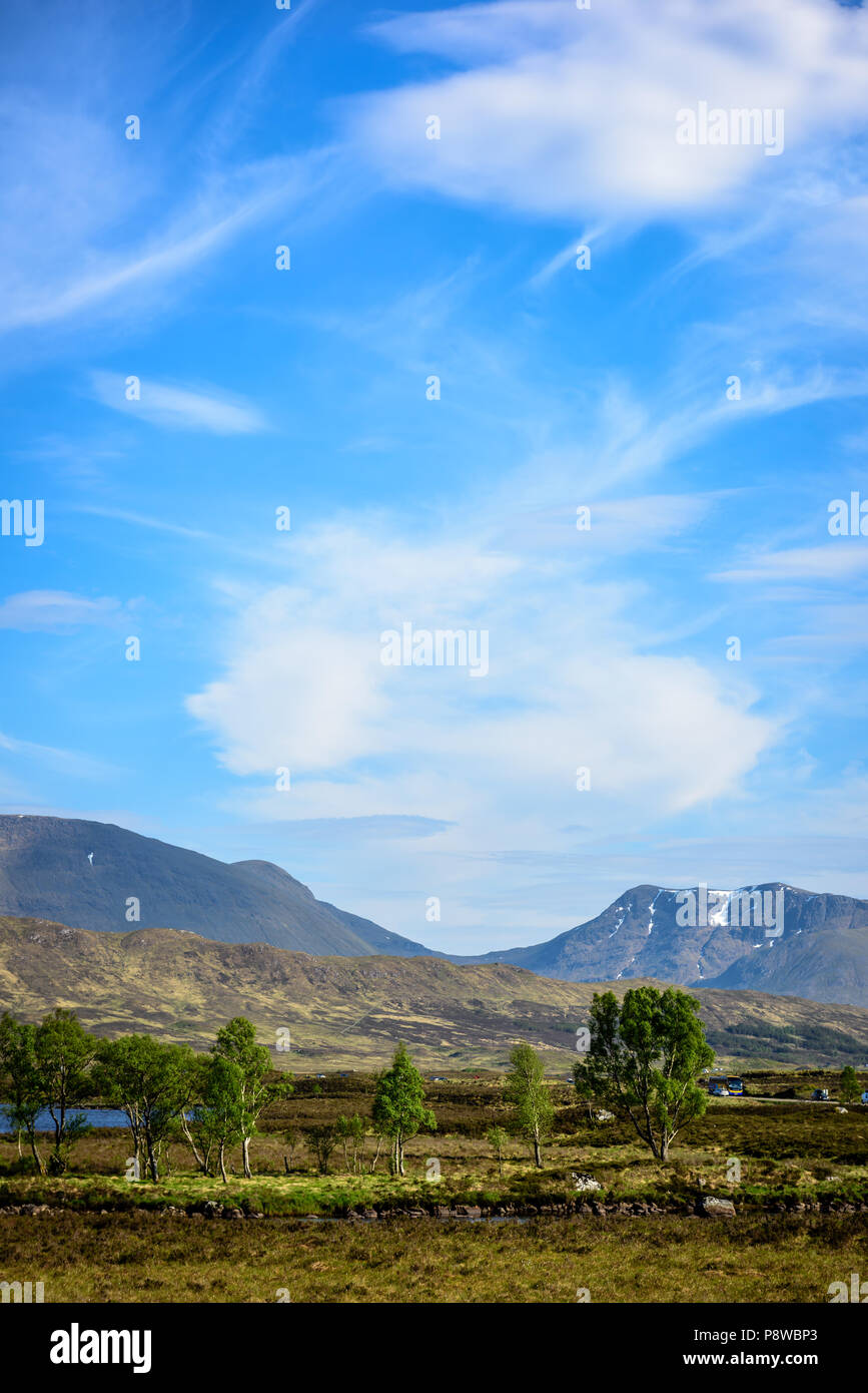 Scottish landscape. mountains and beautiful sky above Scotland Stock ...