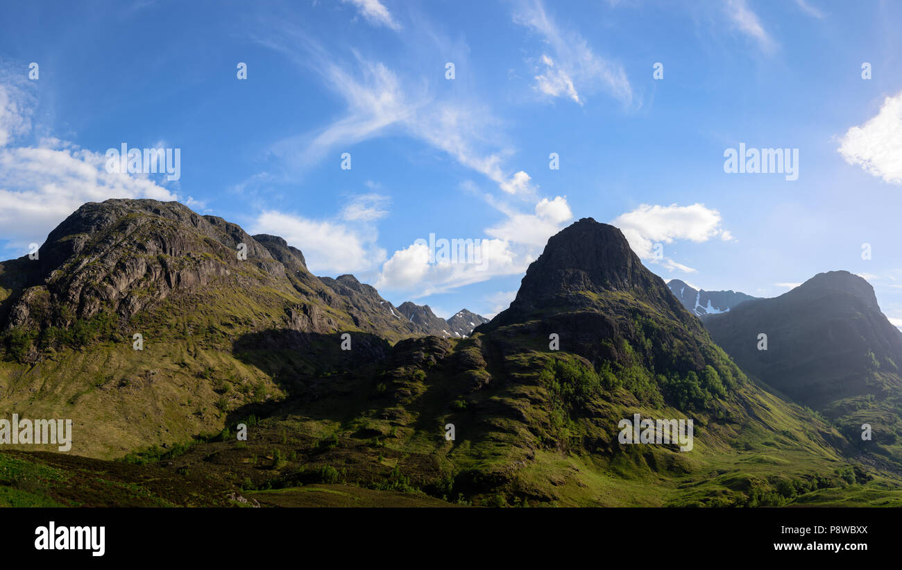 Scottish landscape. mountains and beautiful sky above Scotland Stock ...