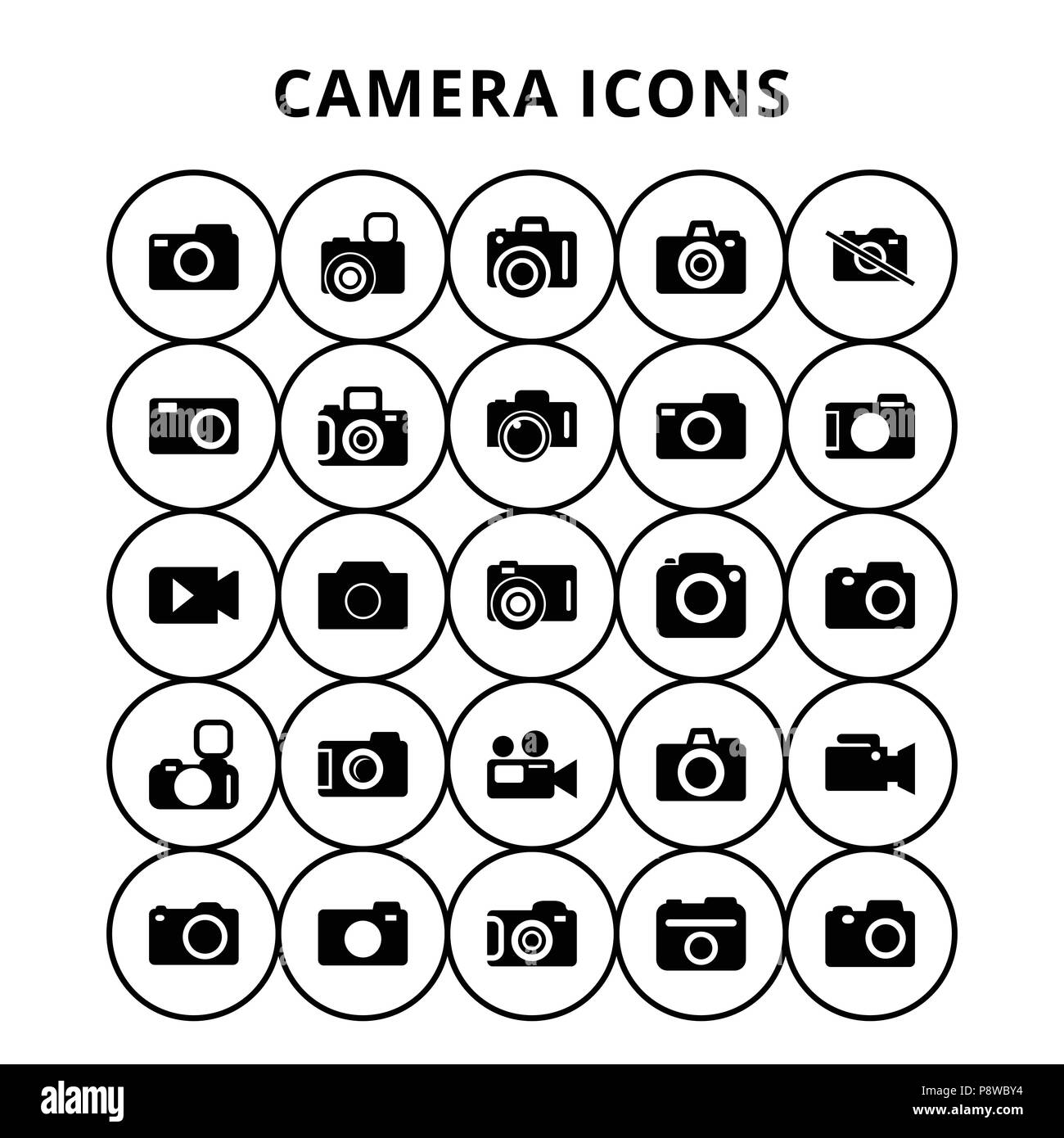 Camera Icons. For web design and application interface, also useful for ...