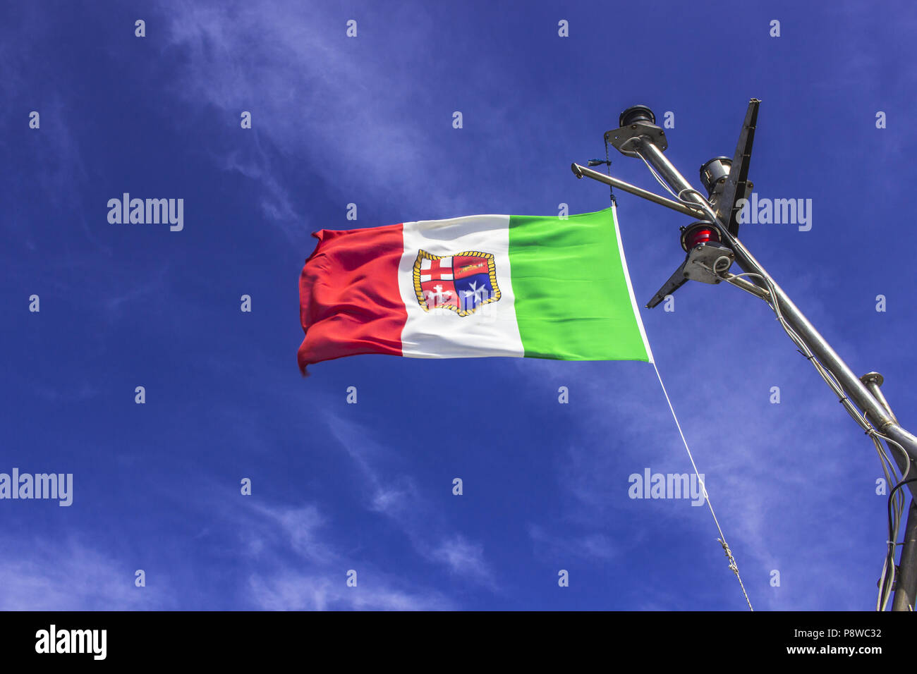 Italian boat flag hi-res stock photography and images - Alamy