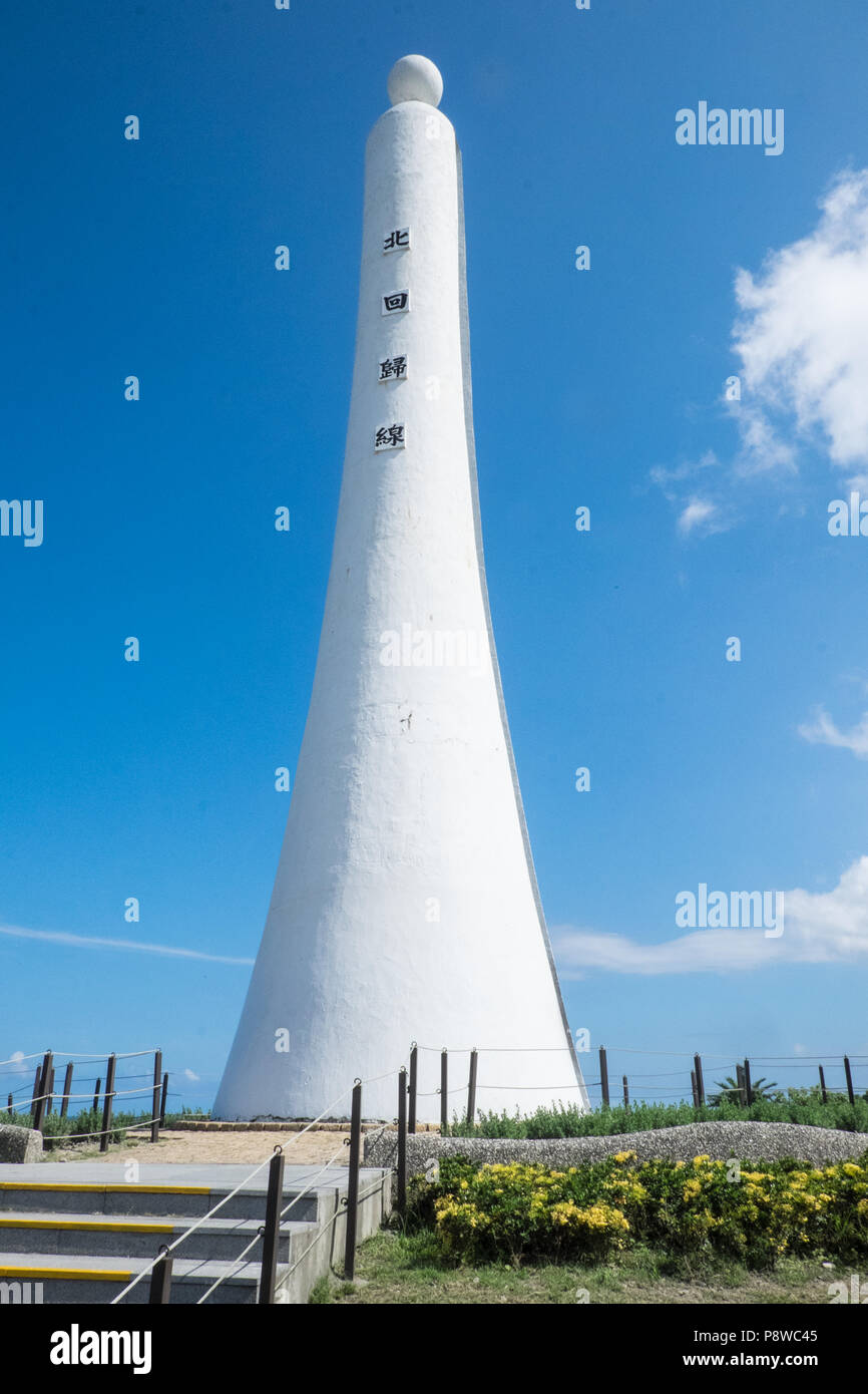 Tropic of Cancer,statue,marker,East Coast,south,of,Taipei,Taiwan,China ...