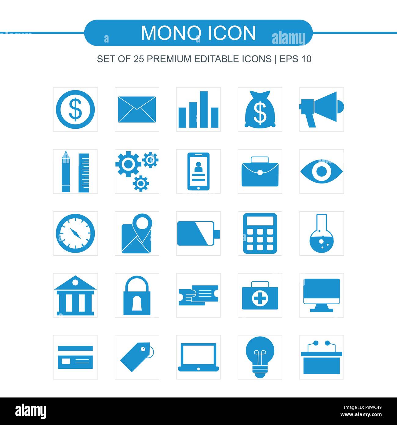 Mono icons set. For web design and application interface, also useful ...