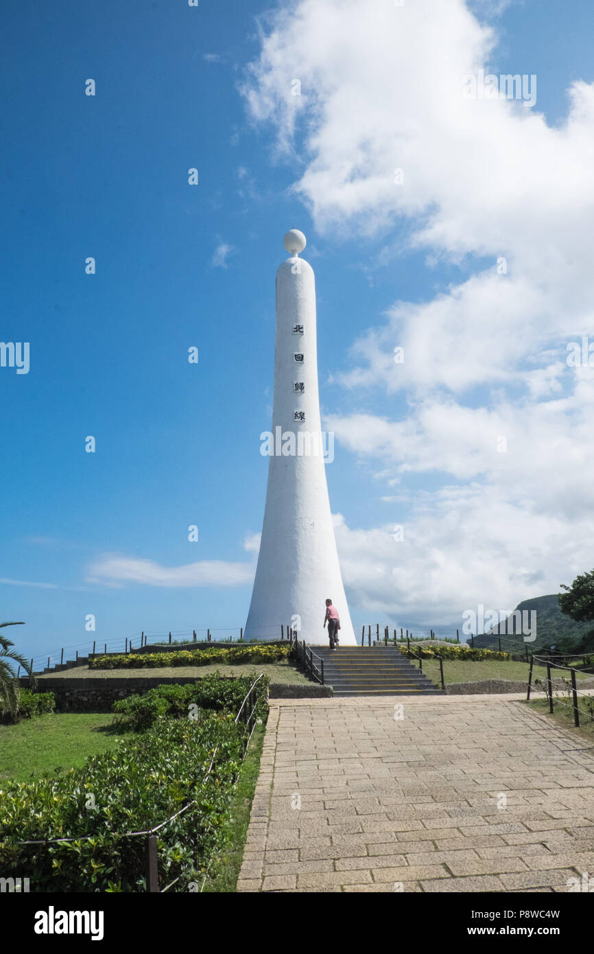 Tropic of Cancer,statue,marker,East Coast,south,of,Taipei,Taiwan,China ...