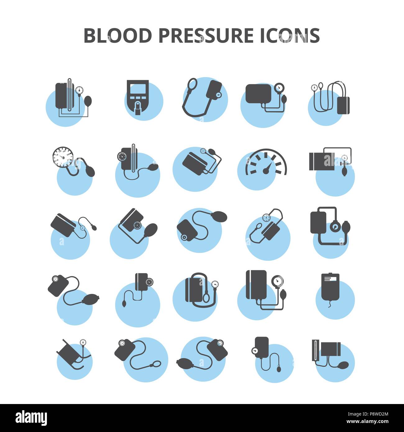 Blood Pressure Icons. For web design and application interface, also ...