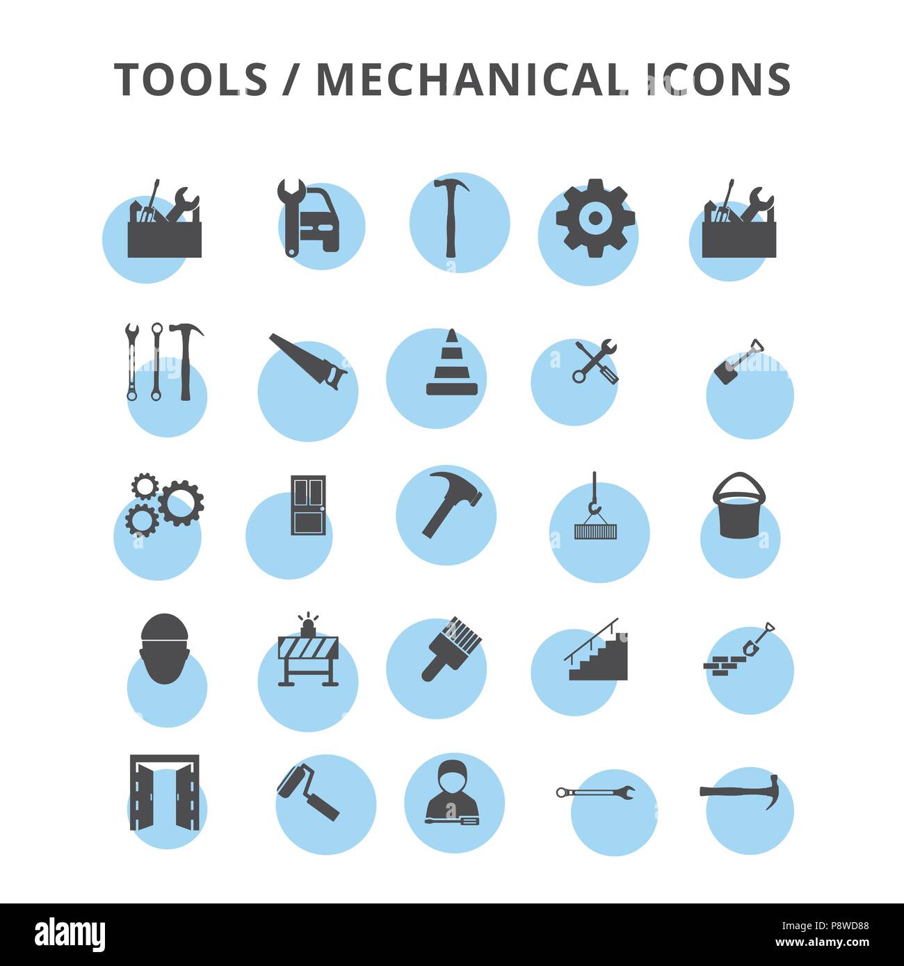 tools icons set. For web design and application interface, also useful ...