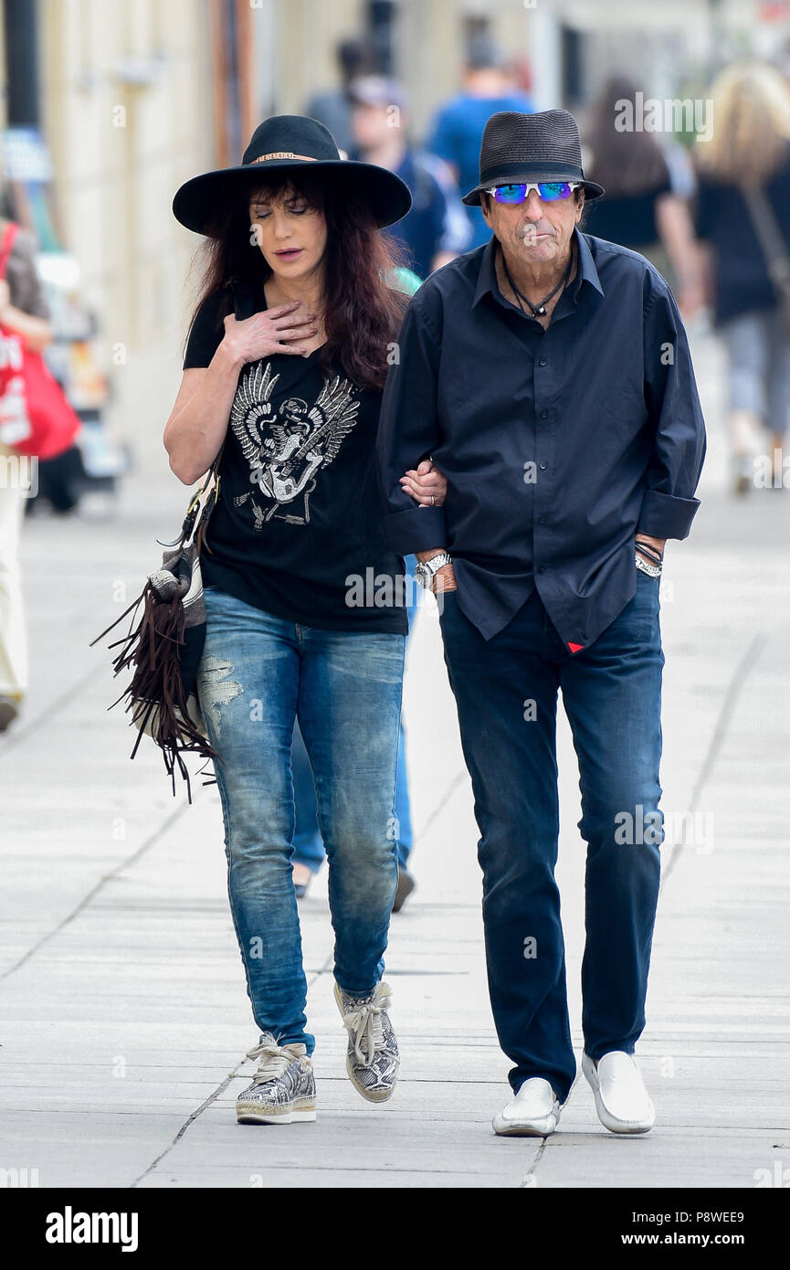 Alice Cooper and Sheryl Goddard out in Warsaw, Poland Featuring: Alice ...
