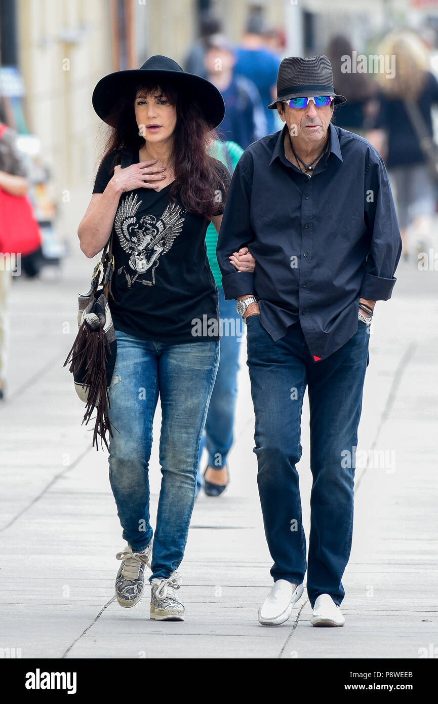 Alice Cooper and Sheryl Goddard out in Warsaw, Poland Featuring: Alice ...