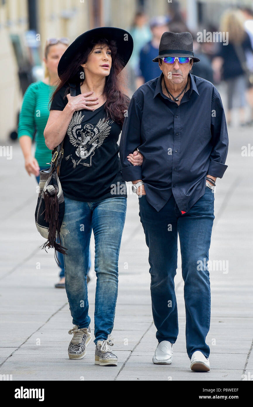 Alice Cooper and Sheryl Goddard out in Warsaw, Poland Featuring: Alice ...