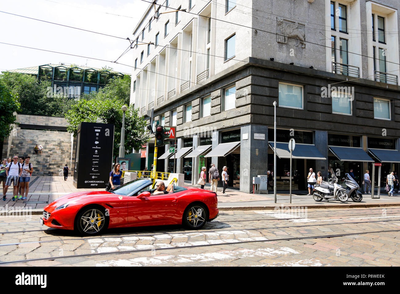 Via Manzoni, Milano: luxury shopping street with most famous fashion ...