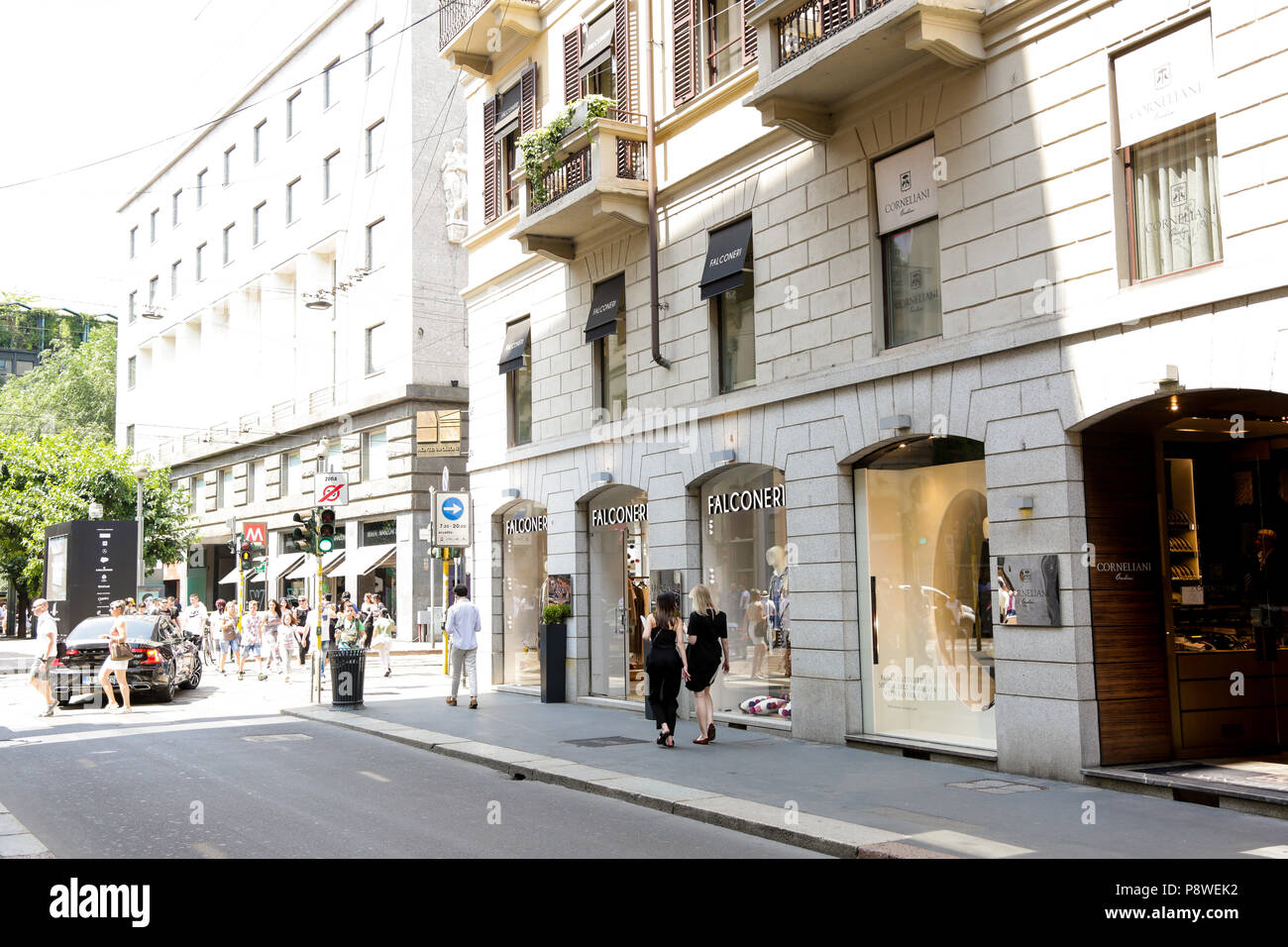 Via Montenapoleone, Milano: luxury shopping street with most famous ...