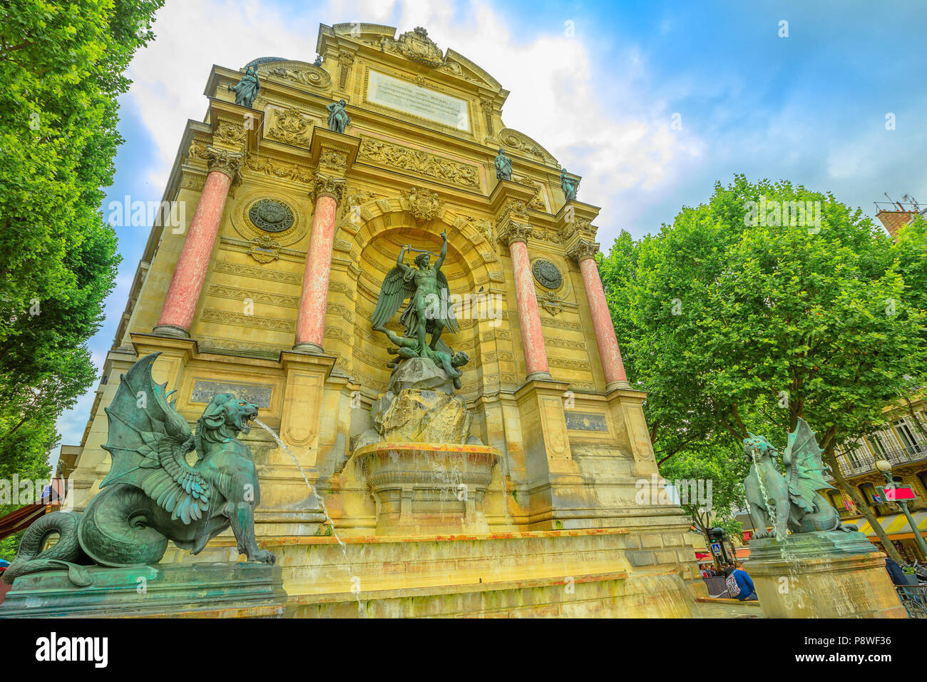 Fountain st michael hi-res stock photography and images - Alamy