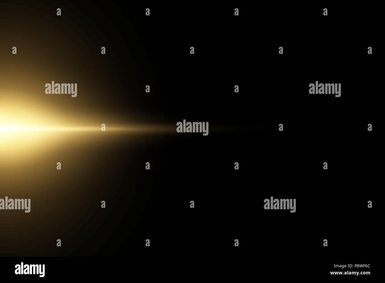 Golden light effect on a dark background. Abstract golden glow for your ...