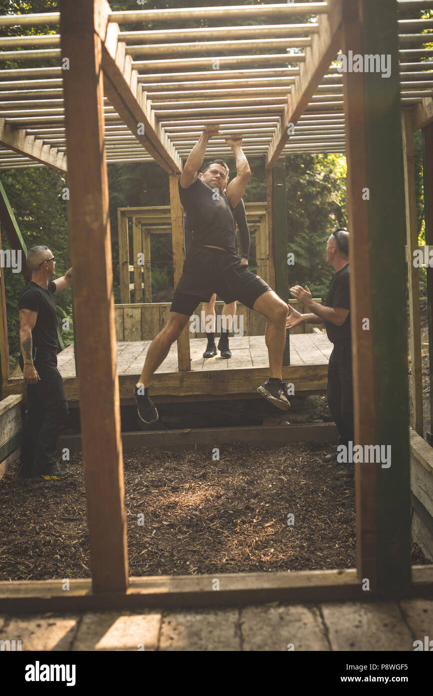 Wooden monkey bars hi-res stock photography and images - Alamy