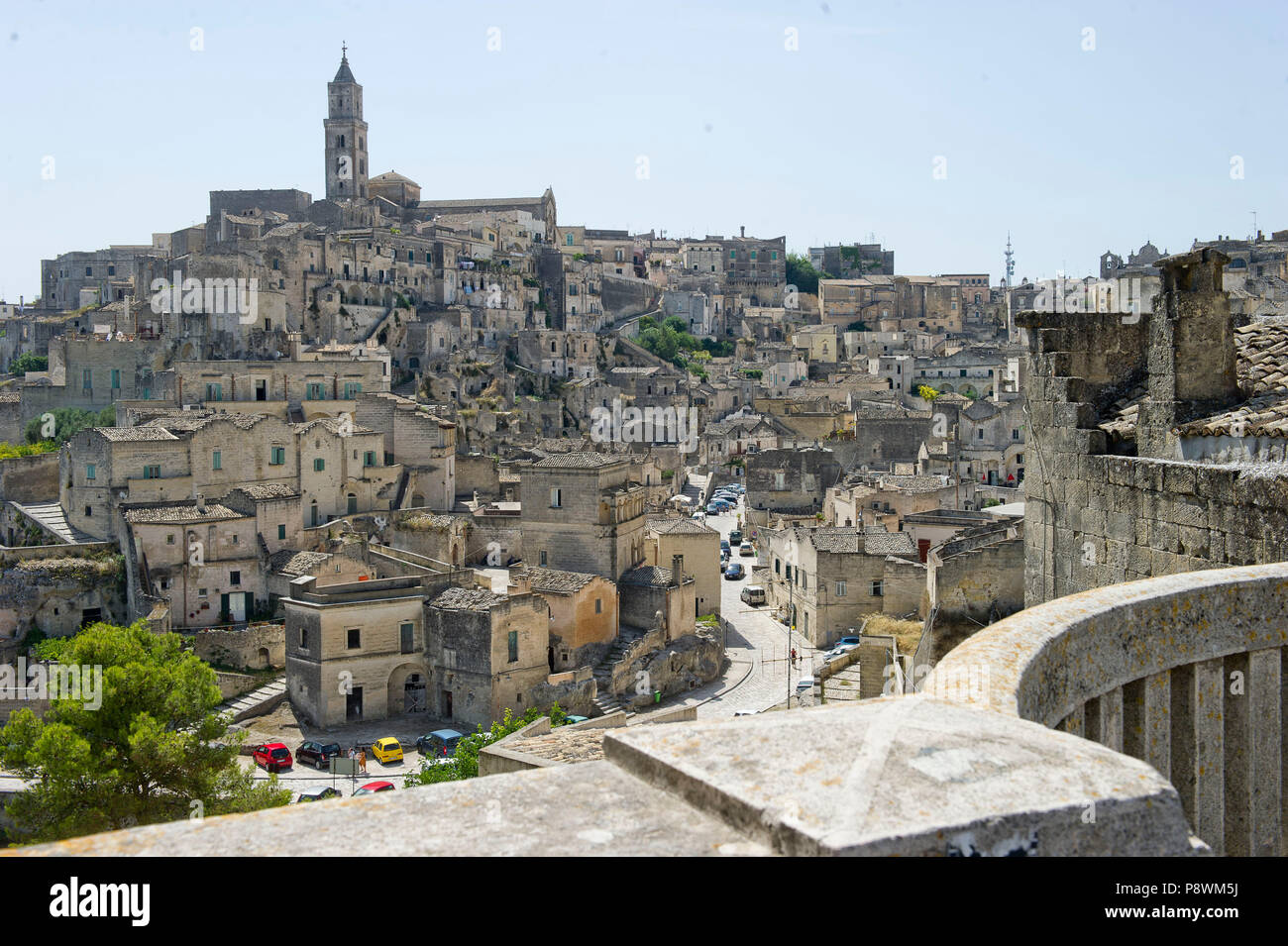Italy, Basilicata, Matera, Medieval historical center, Houses built in ...