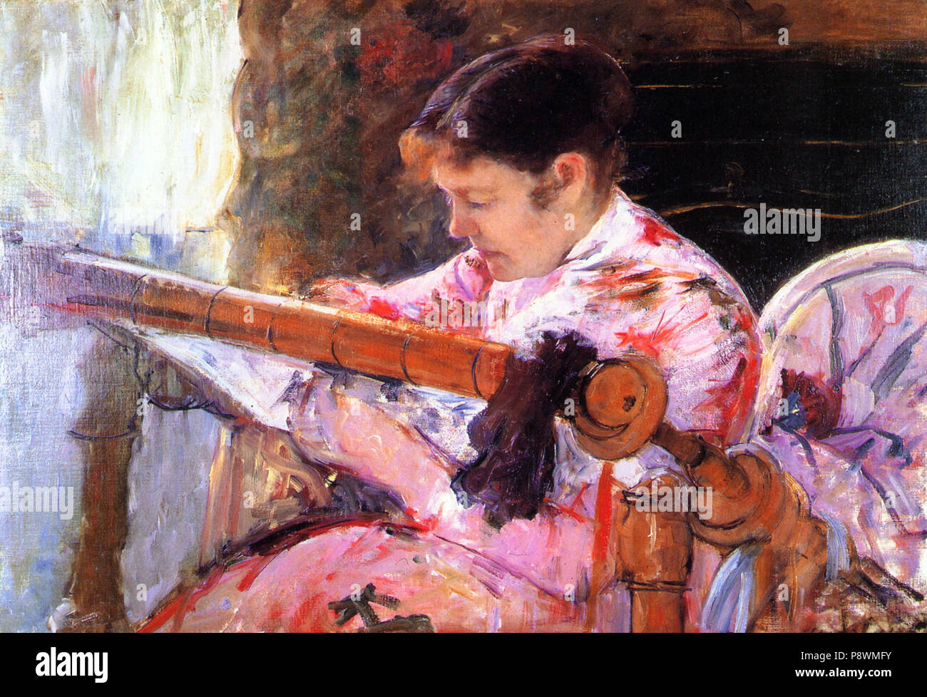 . 76 Cassatt Mary Lydia at the Tapestry Loom c. 1881 Stock Photo - Alamy