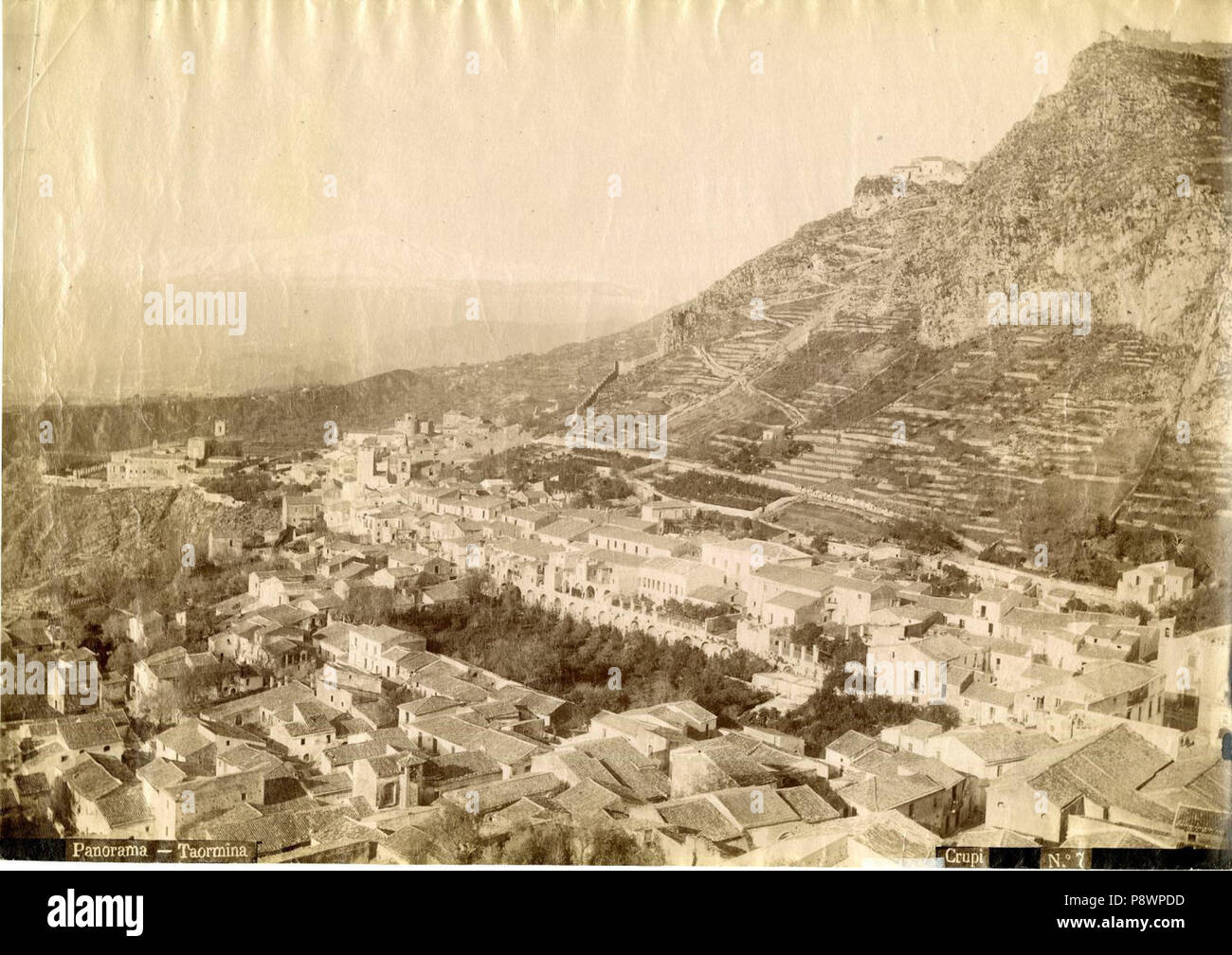 . 85 Crupi, Giovanni (1849-1925) - n. 0007 - Panorama - Taormina Stock ...